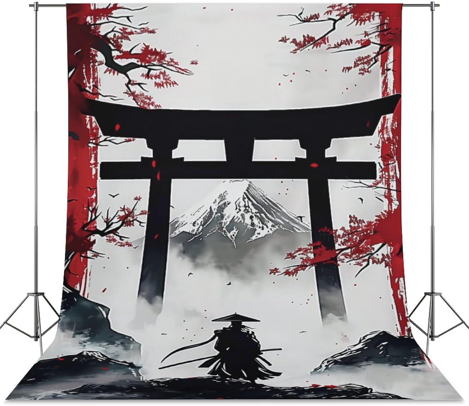 Amazon.com : Japanese Samurai Landscape Photo Banner Backdrop Backdrop ...