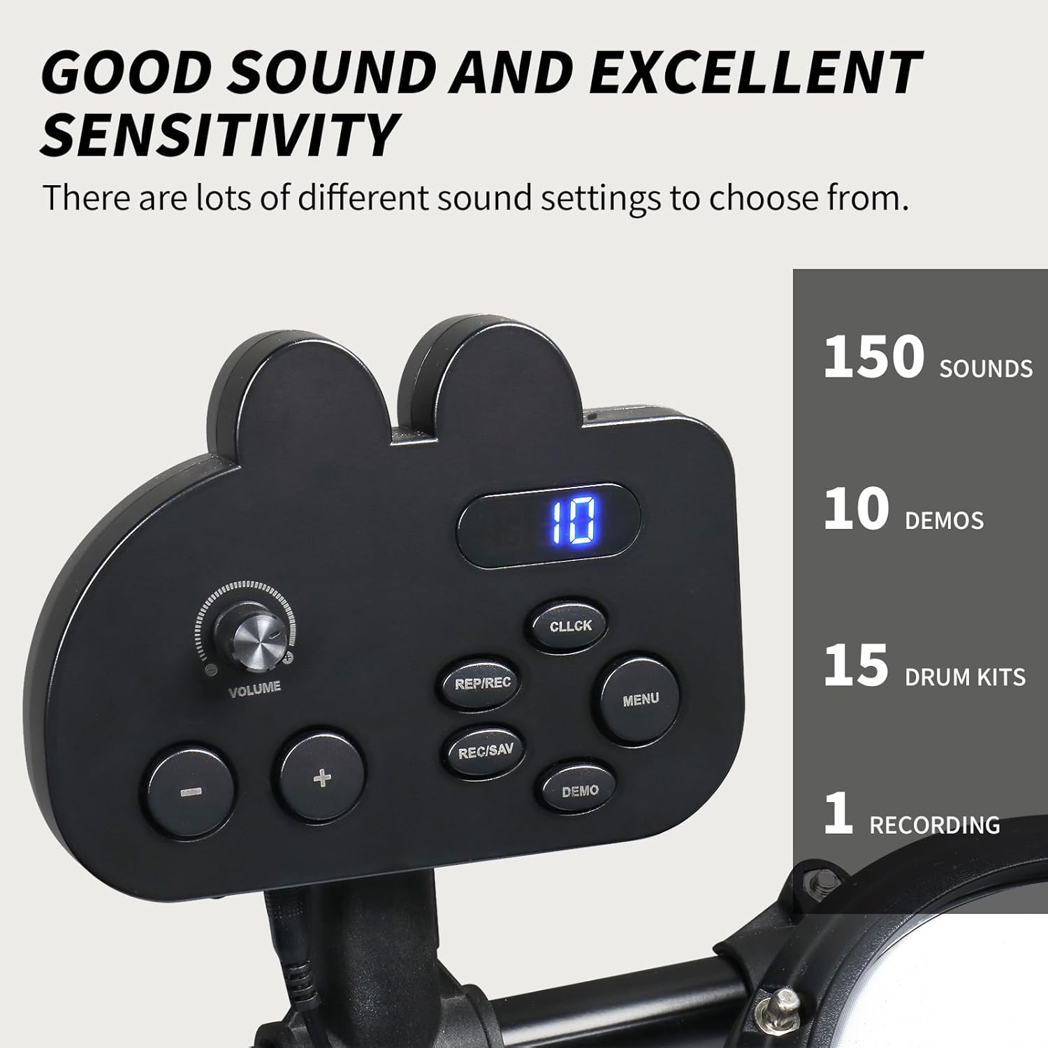 Ktaxon Electric Drum Set, Electronic Drum Set with Mesh Drum, Cymbals ...