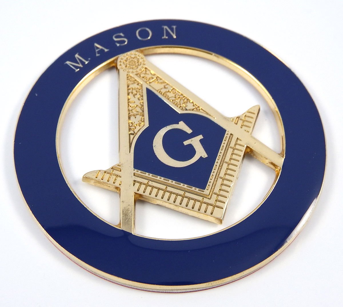 Amazon.com: Mason Masonic Blue Round 3" auto Emblem Metal car Decal ...