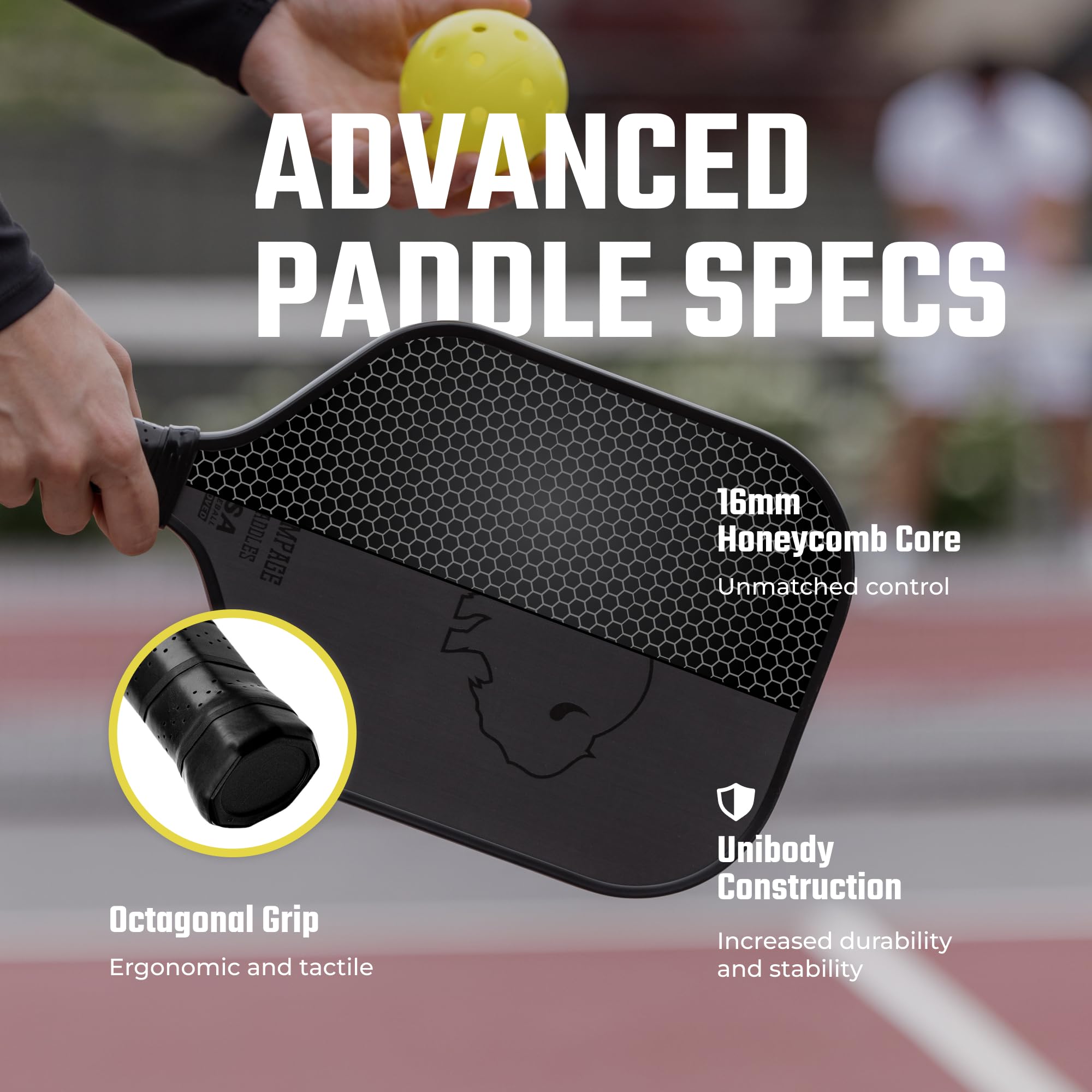 Snapklik.com : Carbon Fiber Pickleball Paddle - Raw Toray T700 Surface ...