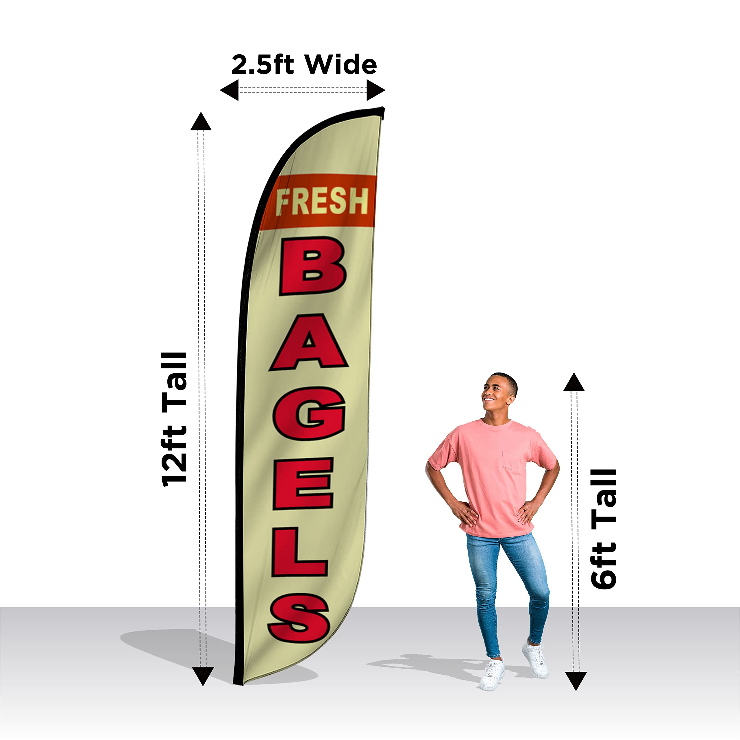 Snapklik.com : LookOurWay Feather Flag Banner - 12 Feet Tall ...