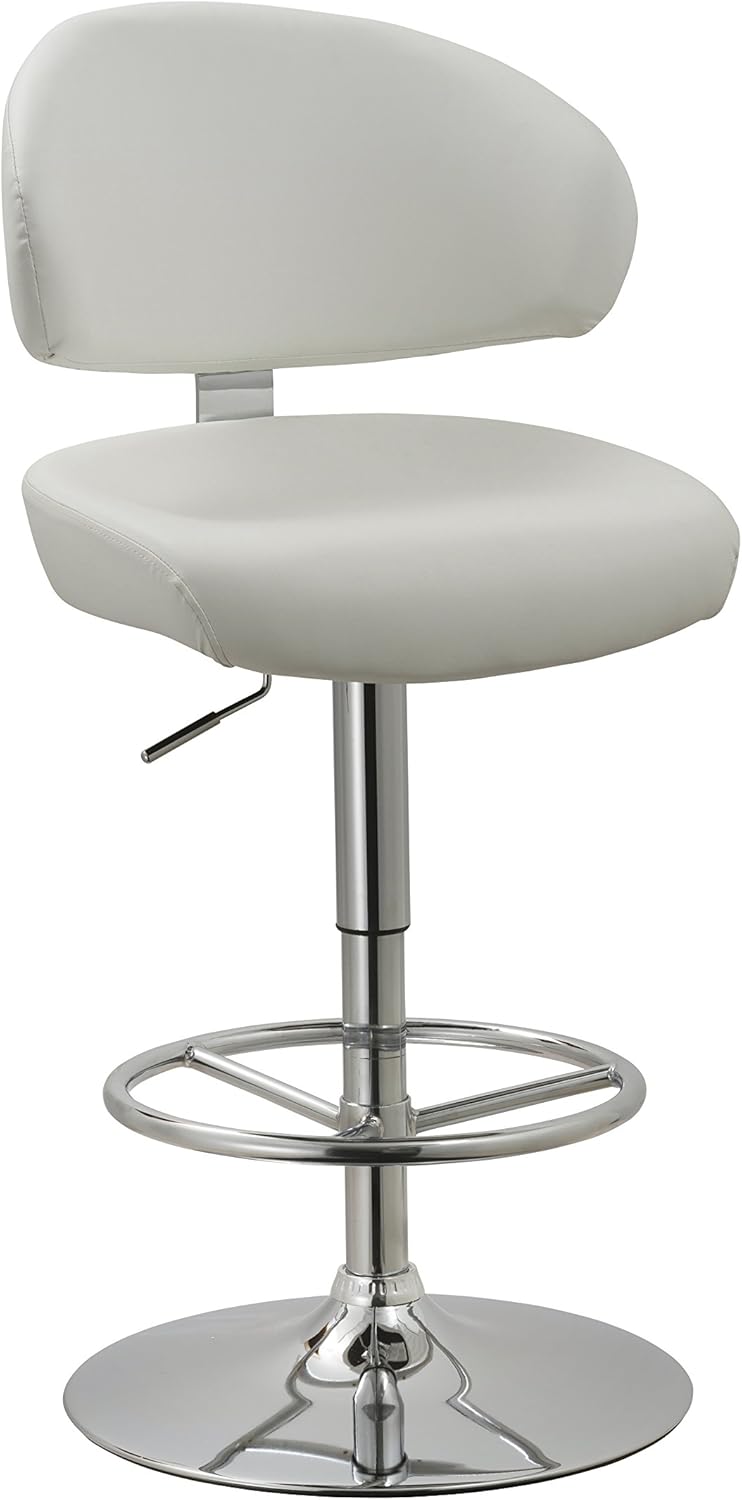 Amazon.com: Milan Yasmeen Adjustable Height Swivel Stool, White : Home ...