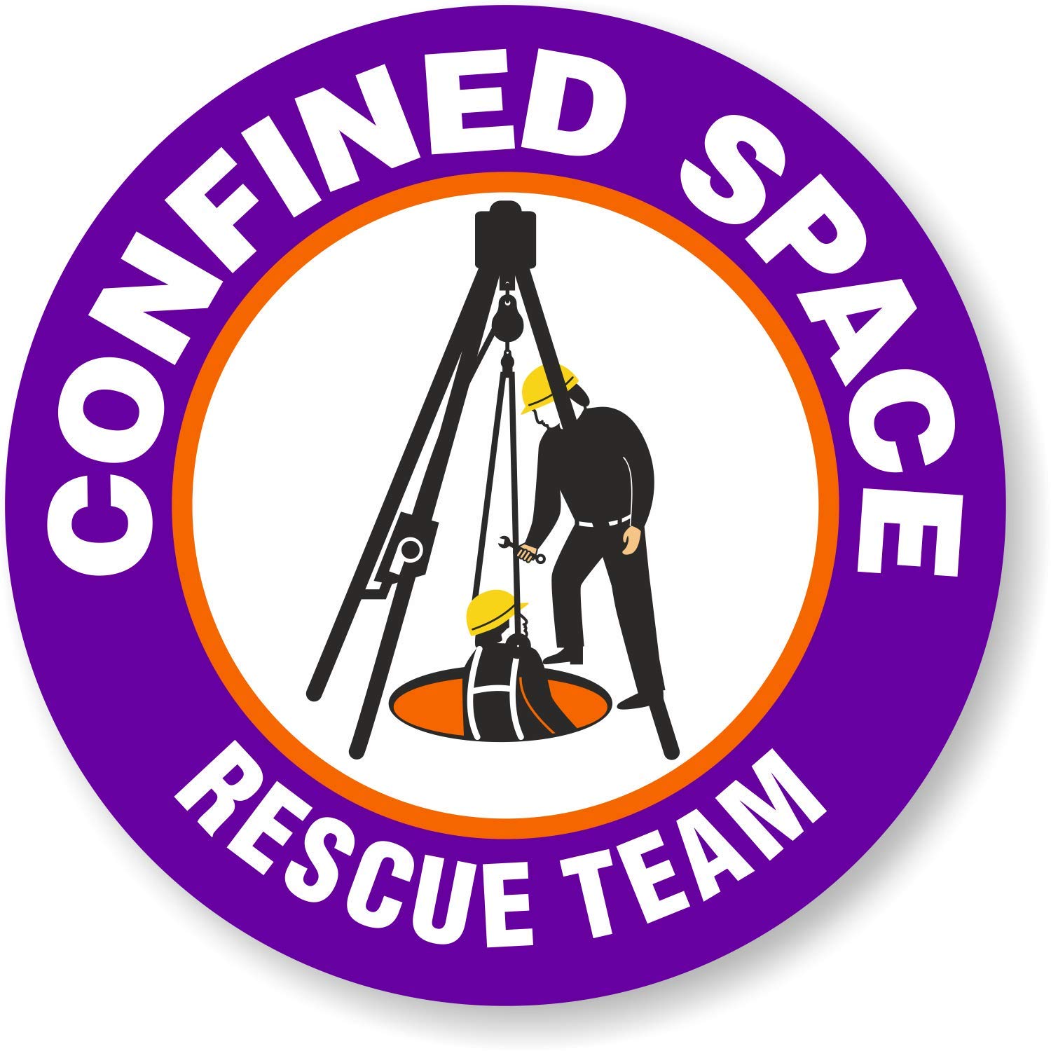 Amazon.com: SmartSign Letrero "Equipo de Rescate Espacial Confinado ...