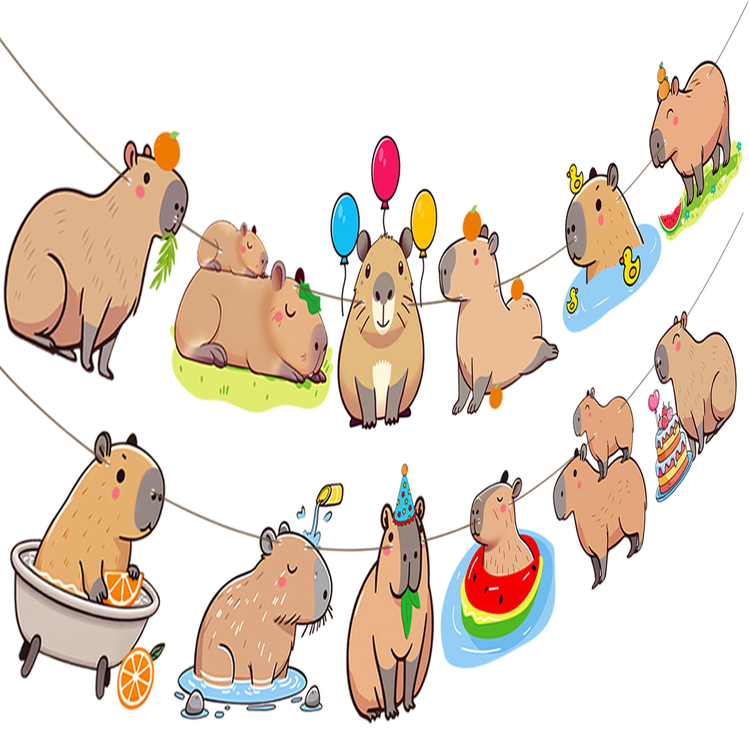 Amazon.com: Capybara Party Banners Capybara Birthday Party Decorations ...