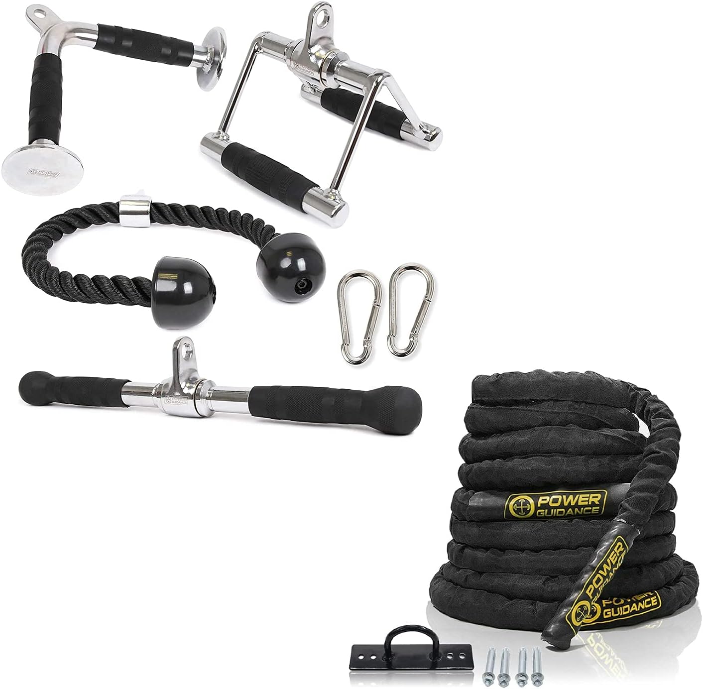 Amazon.com : POWER GUIDANCE Triceps Pull Down Attachment, Cable Machine ...