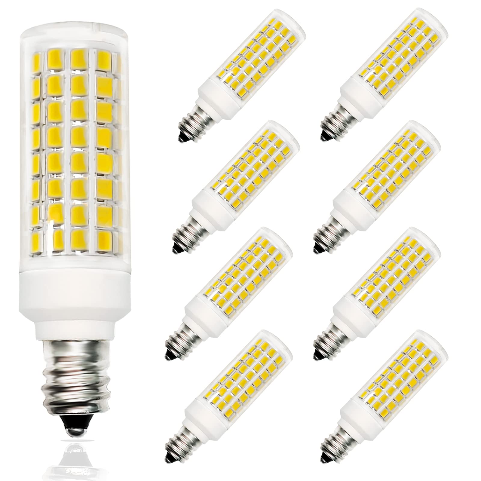 PIPIZHU E12 LED Light Bulb 7W E12 Candelabra Base Light Bulbs 75 Watt ...