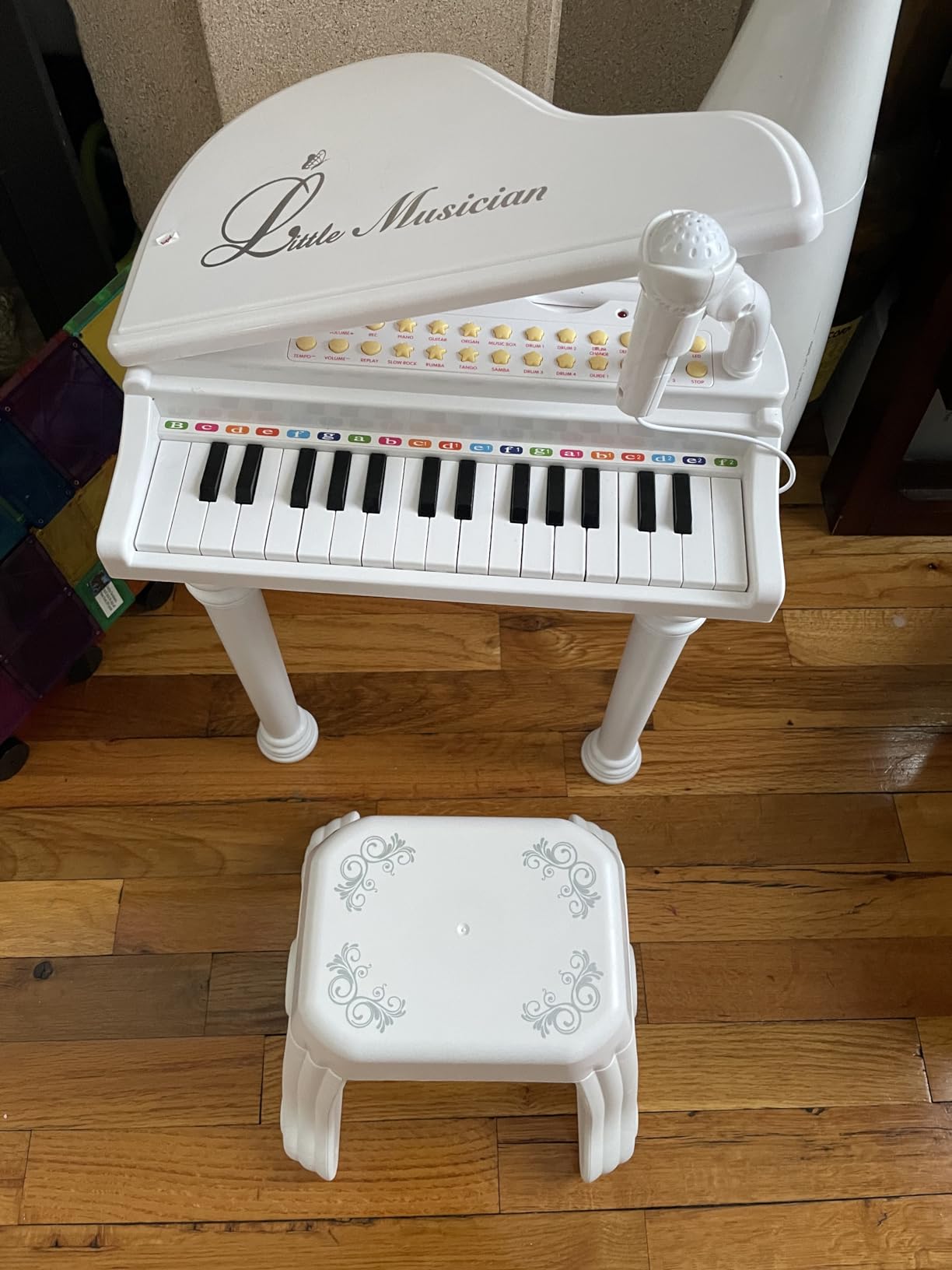 Amazon.com: HONEY JOY Classical Kids Piano, 37-Key Toy Mini Grand Piano ...