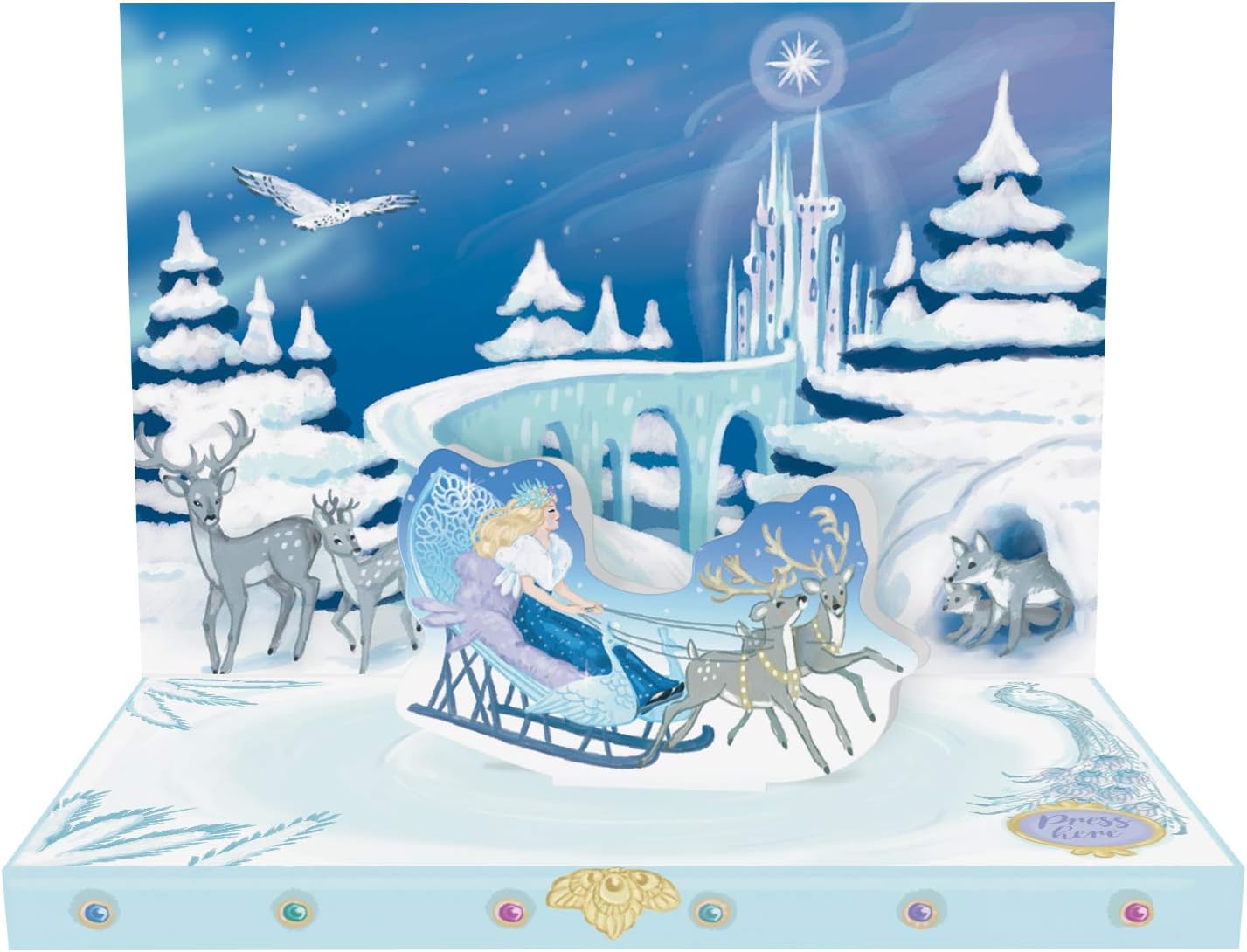 Music Box Snow Queen Card : Amazon.co.uk: Stationery & Office Supplies