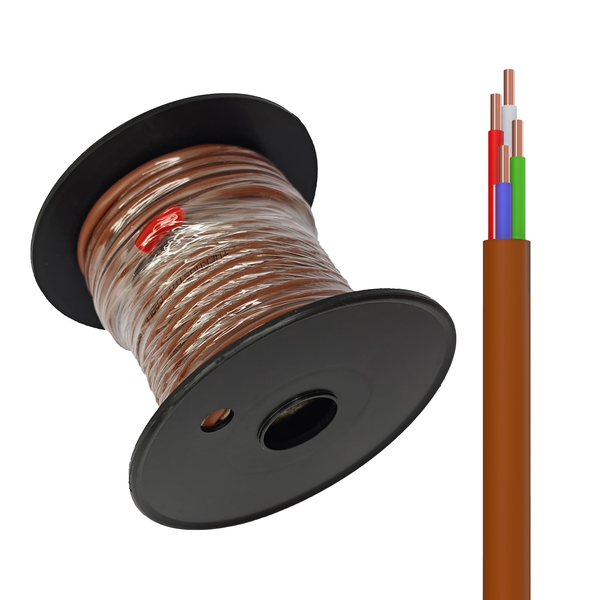 Snapklik.com : Cableague Thermostat Wire 18/4 18 Gauge 4 Conductor ETL ...