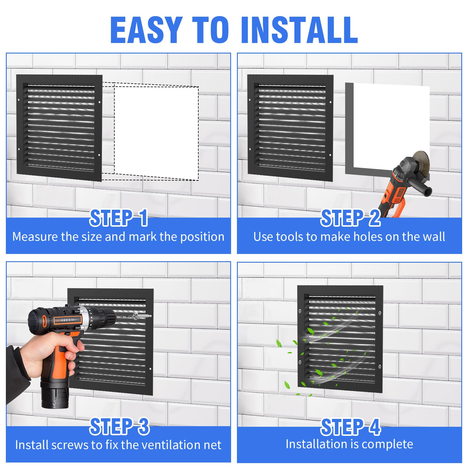 Snapklik.com : Elecoman 2pcs 12" X 18" Aluminum Gable Vent,Metal Attic ...