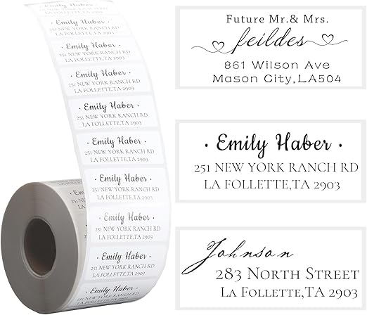 Amazon.com : Docvania Personalized Return Address Labels,Available in ...