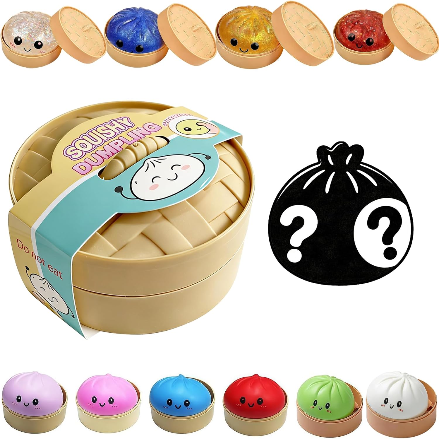 Amazon.com: New Glitter Dumpling Squishy Mystery Box - Surprise ...
