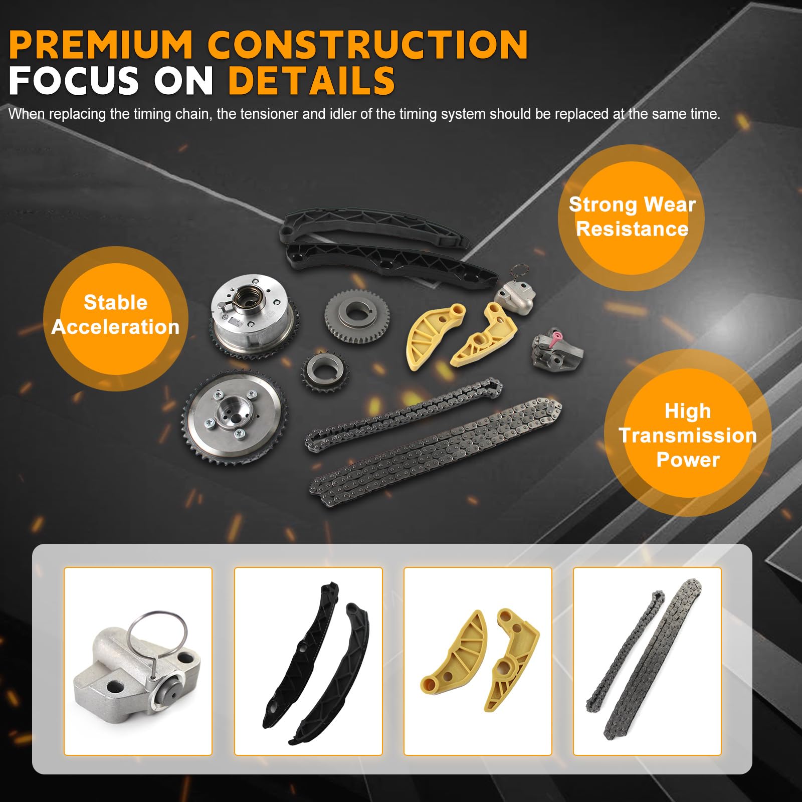 Snapklik.com : PANGOLIN G4KJ Timing Chain Kit VVT Gear Sprocket For ...