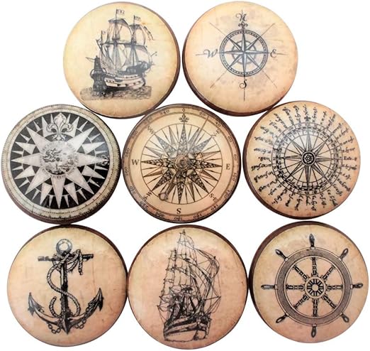 Twisted R Design Wooden Cabinet Knobs - Set of 8 Old World Nautical ...