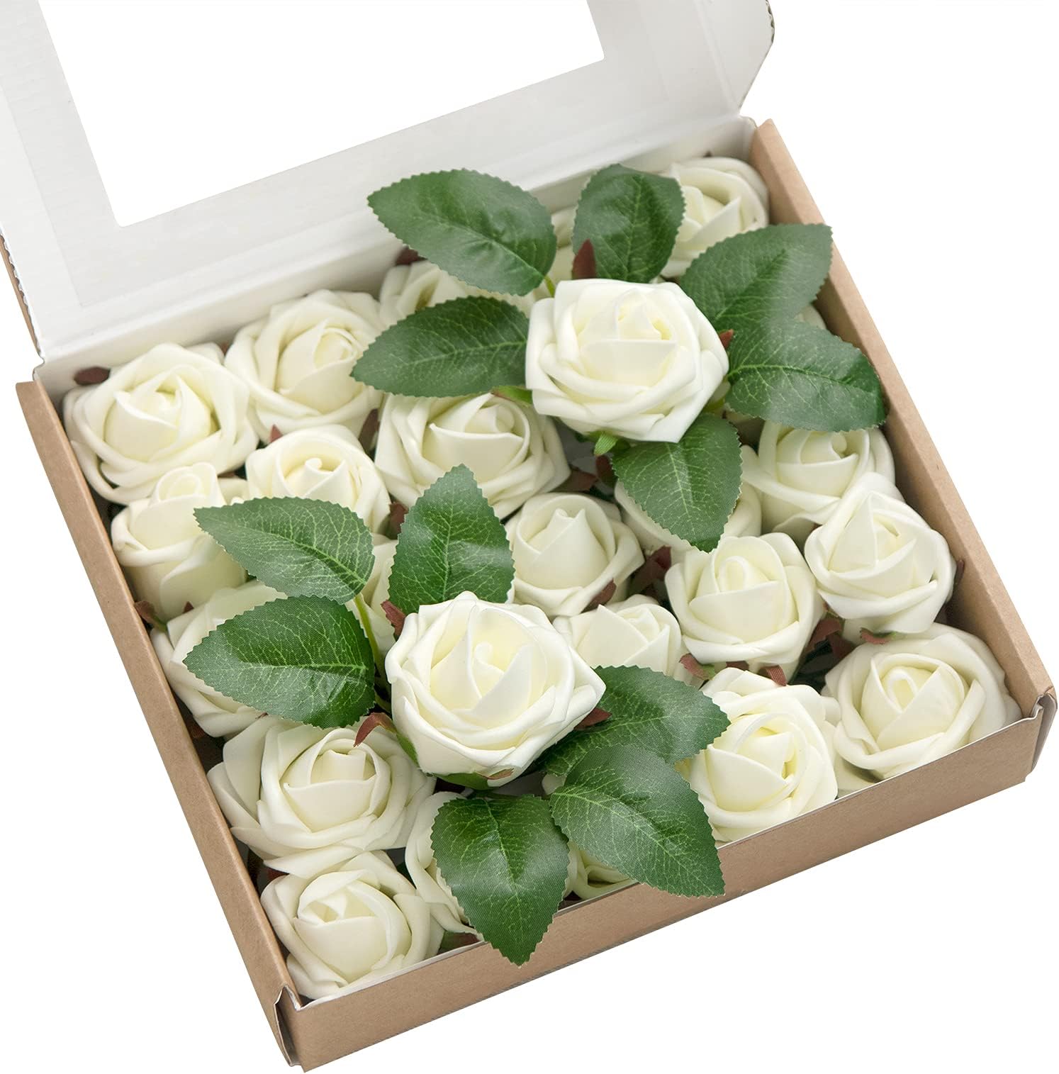 Amazon.com: D-Seven Artificial Flowers 100PCS 3CM Mini Fake Roses for ...