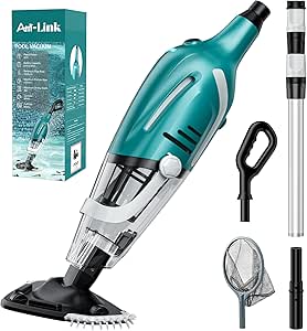 Ant-Link Pool Vacuum for Above Ground & Inground Pools, Rechargeable ...