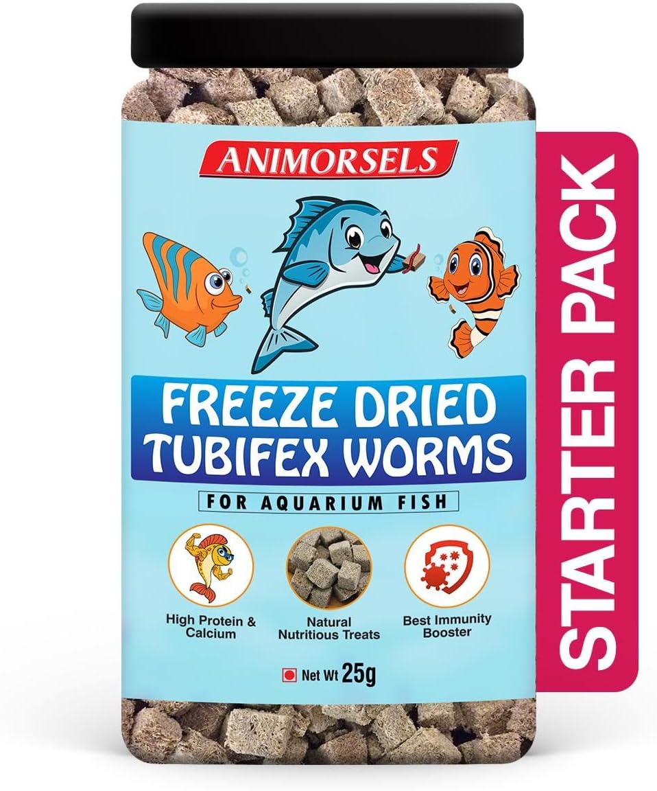 Animorsels Freeze Dried Tubifex Worms Fish Food for All Life Stages ...