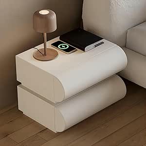 Amazon.com: homary Smart Night Stand with Wireless Charging, USB & Type ...