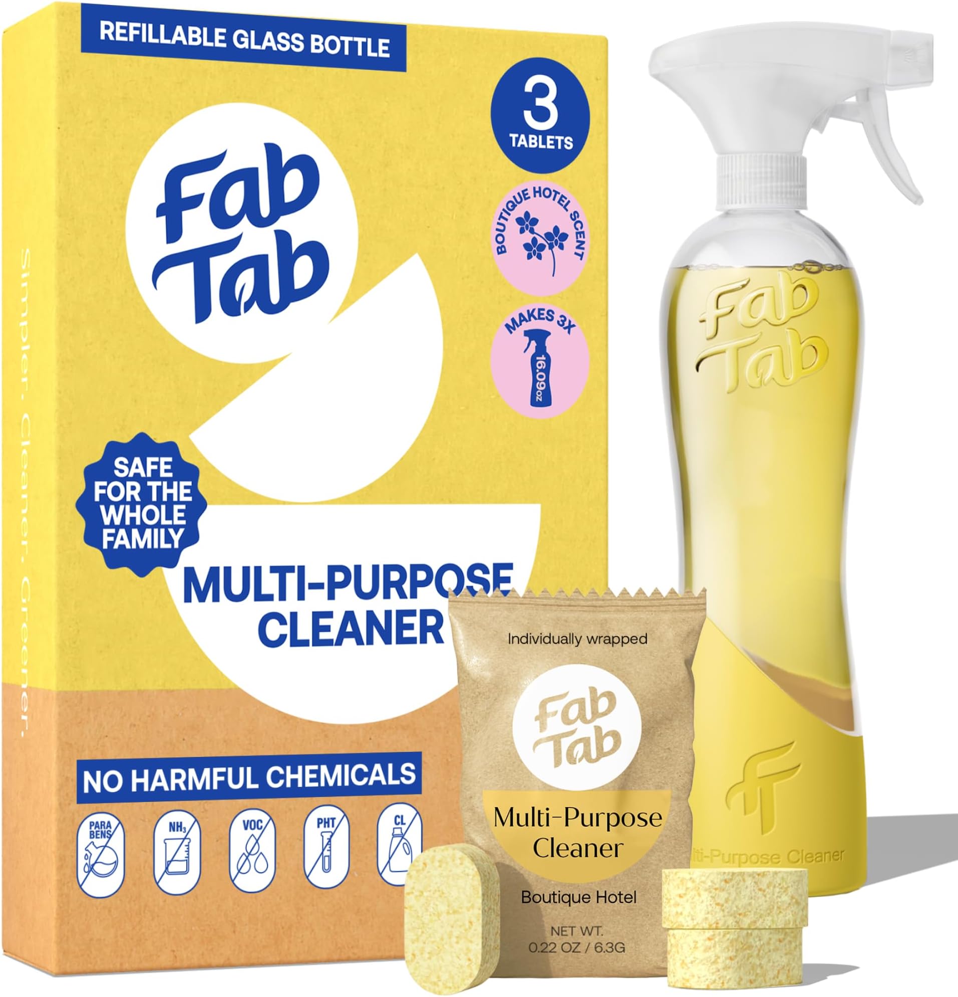 Amazon.com: Fab Tab Multi-Surface Cleaner Starter Kit - Natural ...