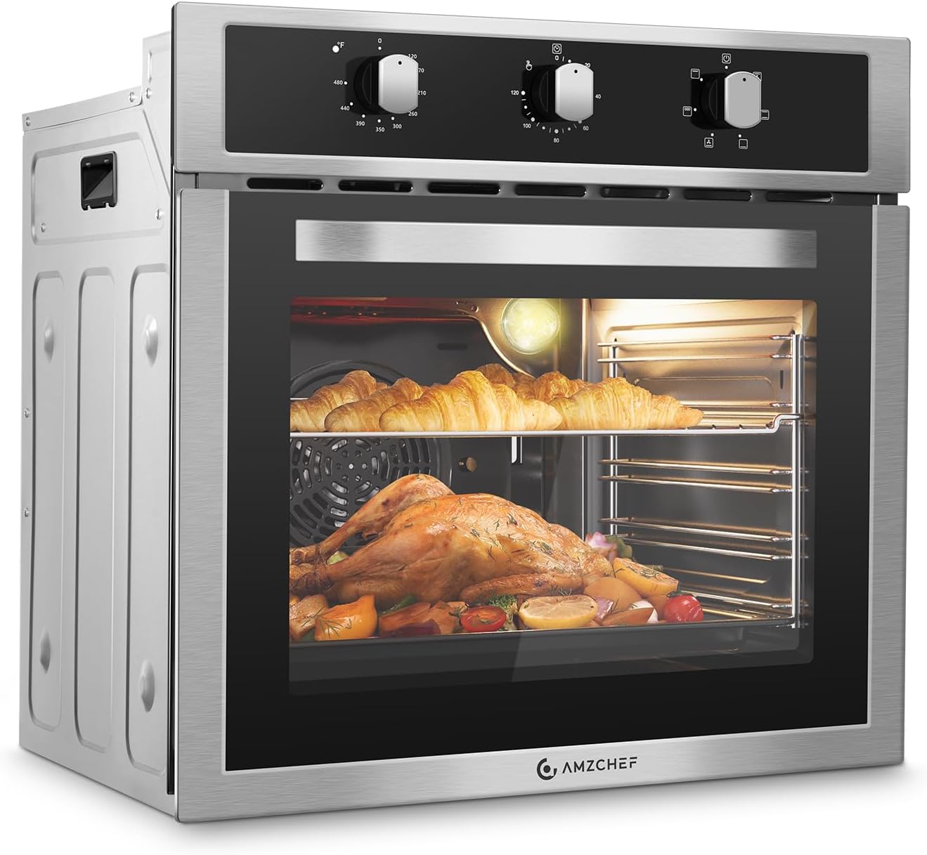 Amazon.com: Wall Ovens 24 inch Electric, AMZCHEF 24 inch Wall Oven ...