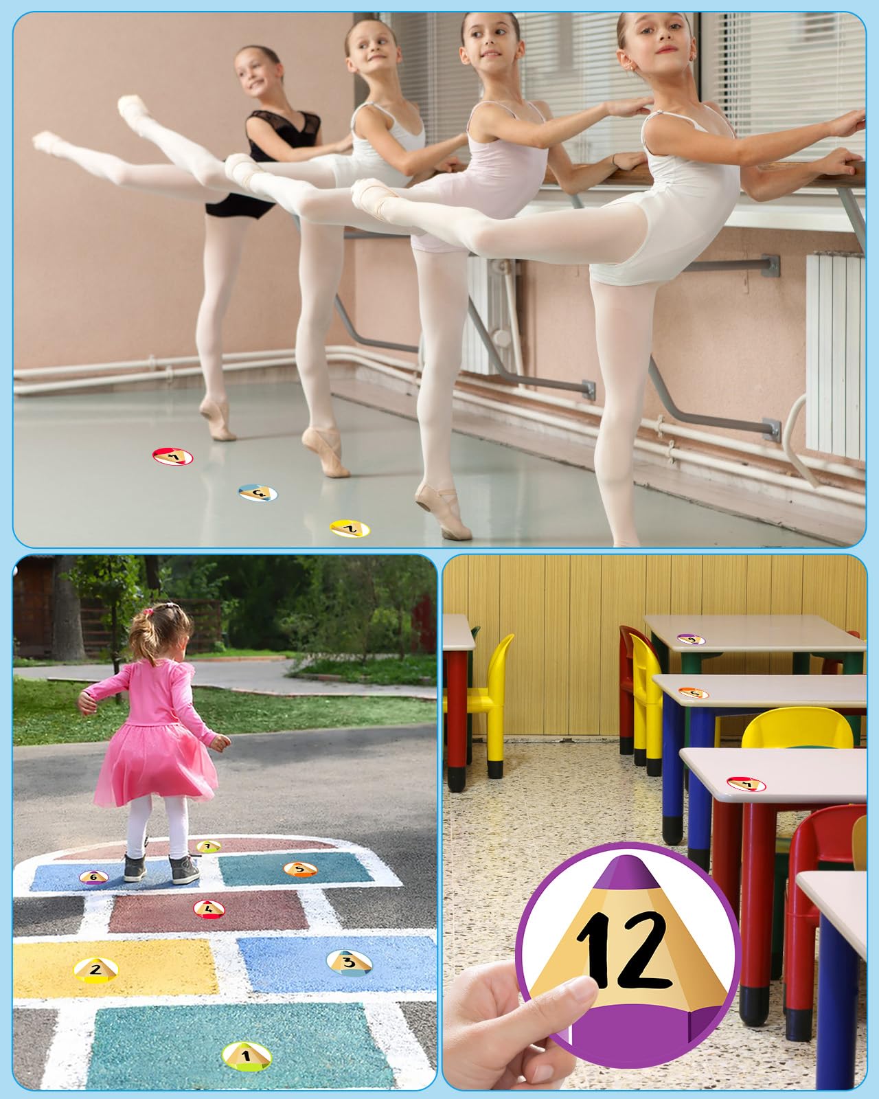 Snapklik.com : Classroom Line Up Spots - 4" Line Up Spots For Classroom ...