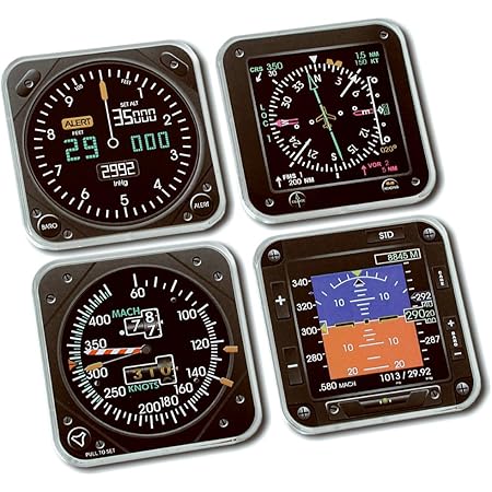 Amazon.com | AVIATION INSTRUMENT COASTERS - ROUND/CLASSIC SET: Coasters