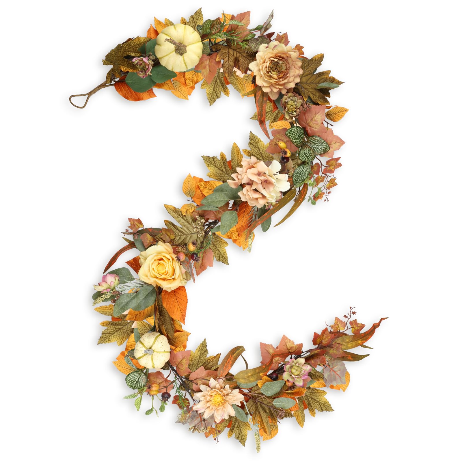 Amazon.com: Fall Garland, 6 FT Pumpkin Garlands, Fall Leaves Garland ...
