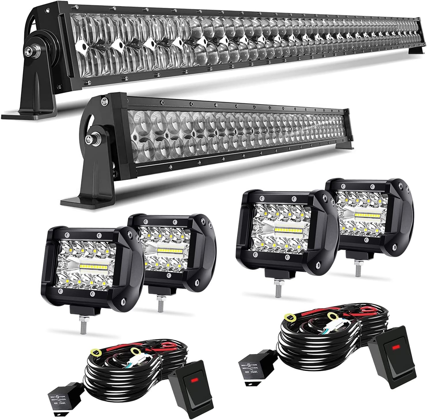 Amazon.com: Ytiws 6500K 52Inch Light bar & 32Inch 180W Led Light Bar+4X ...