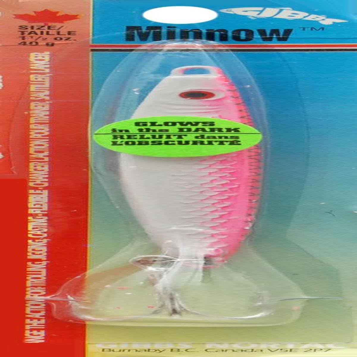 Amazon.com : Gibbs Minnow #40 Lure, Glow Pink, 1 1/2-Ounce : Fishing ...