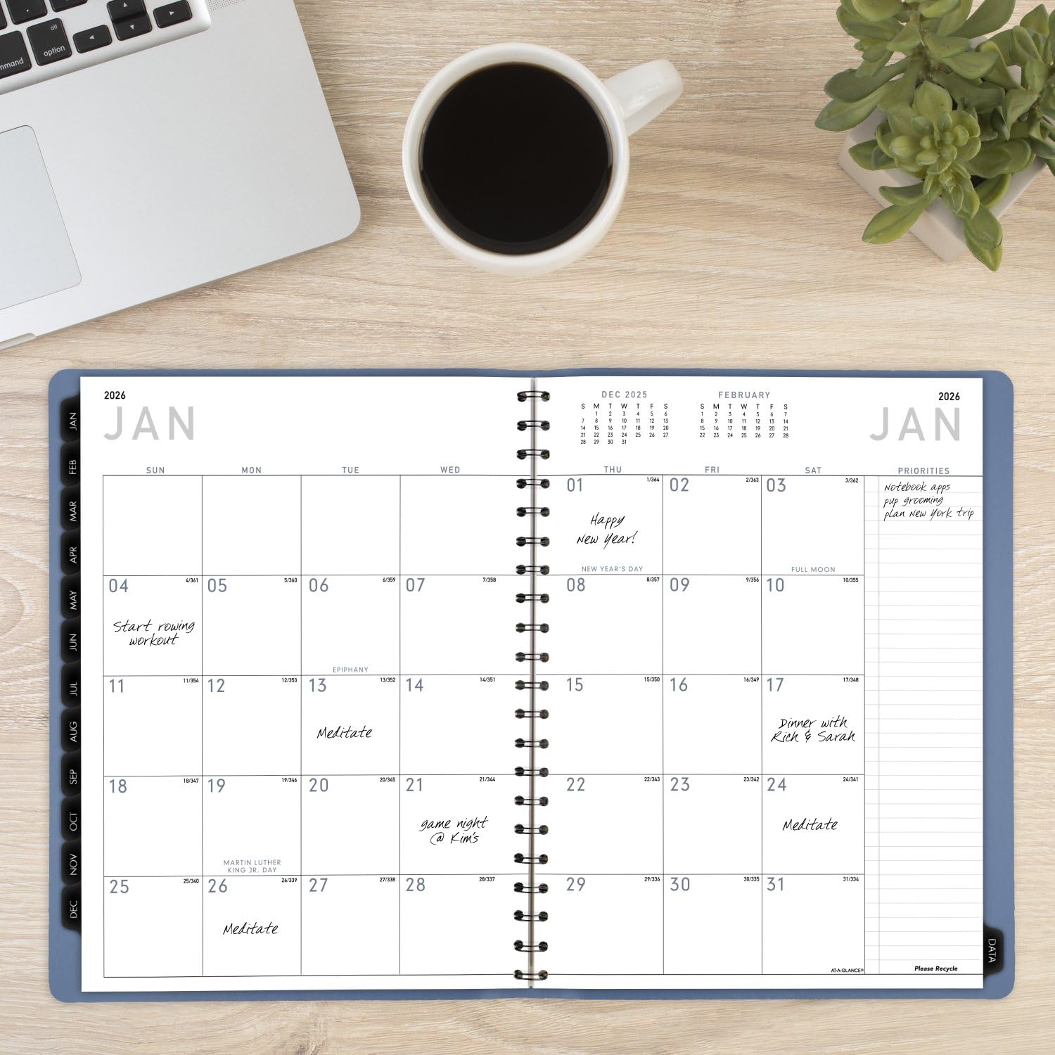 Snapklik.com : AT-A-GLANCE 2025 Planner, Weekly & Monthly, 8-1/4" X 11 ...