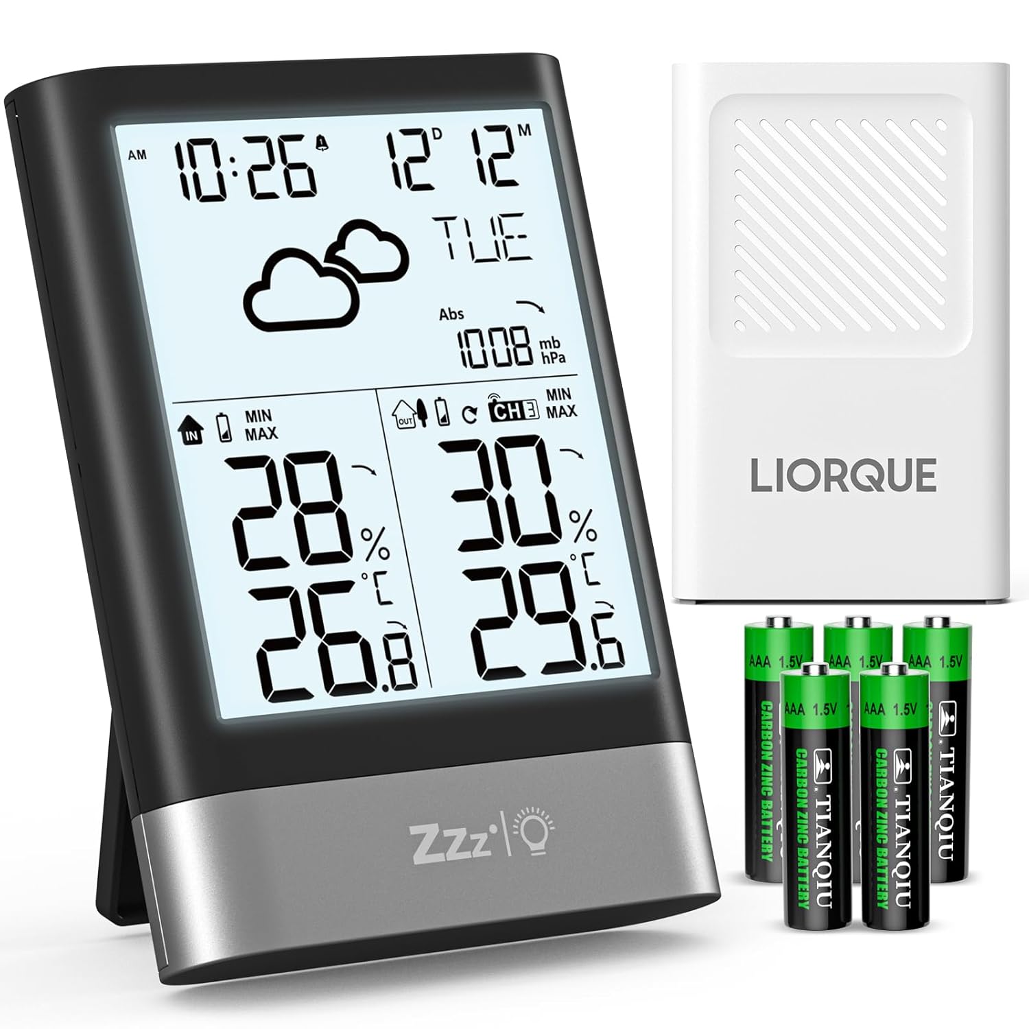 Amazon.com: LIORQUE Weather Station Wireless Indoor Outdoor, Digital ...