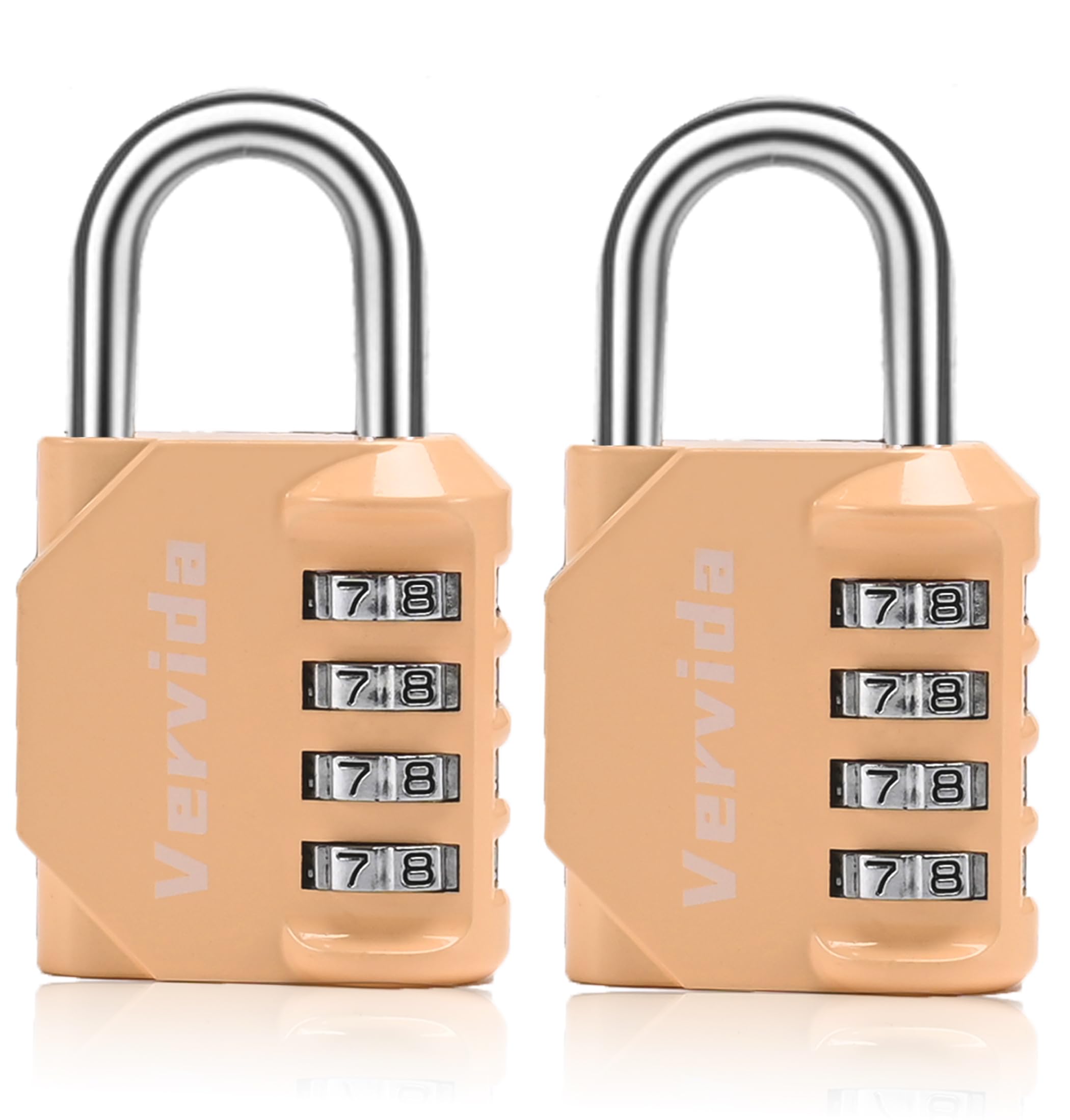 Snapklik.com : Combination Lock Resettable Peachy-Pink 2 Pack 4 Digit ...