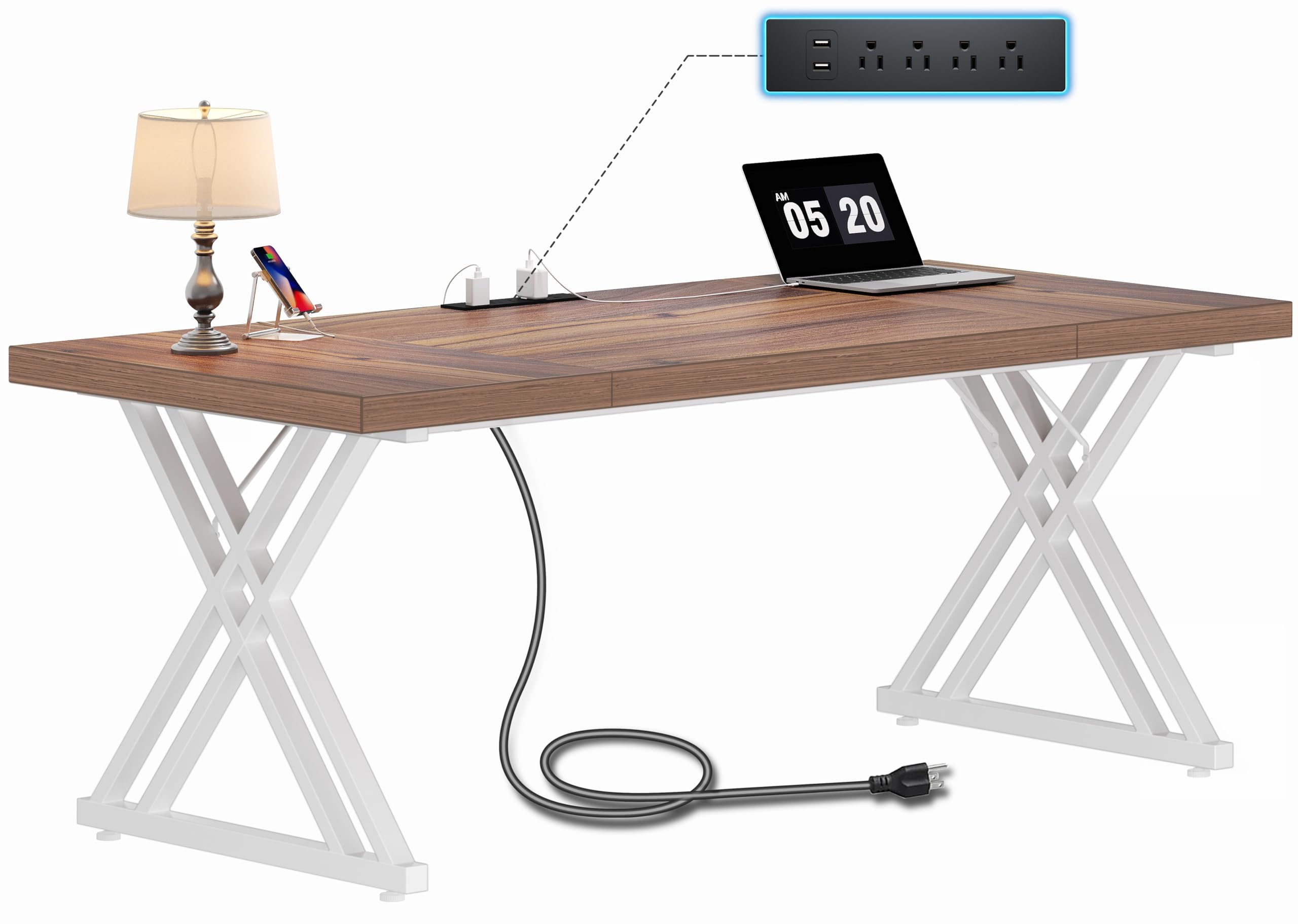 Amazon.com: ROCHECASA Executive Desk 70.8", Large Computer Desk with ...