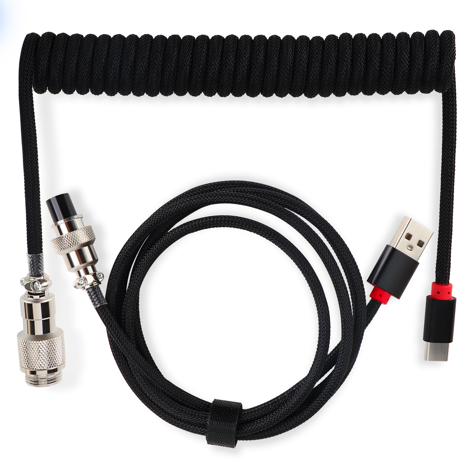 Amazon.com: YIMAGUJRX Custom Coiled USB C Cable for Gaming Keyboard ...