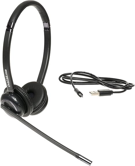 Amazon.com: OvisLink Wireless Dual Ear Headset Compatible with ...