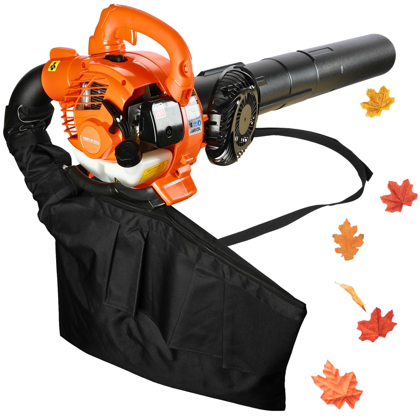 Leaf Blower Cordless, 2-Stroke Leaf Vacuum Cordless with Bag, 2 in 1 ...