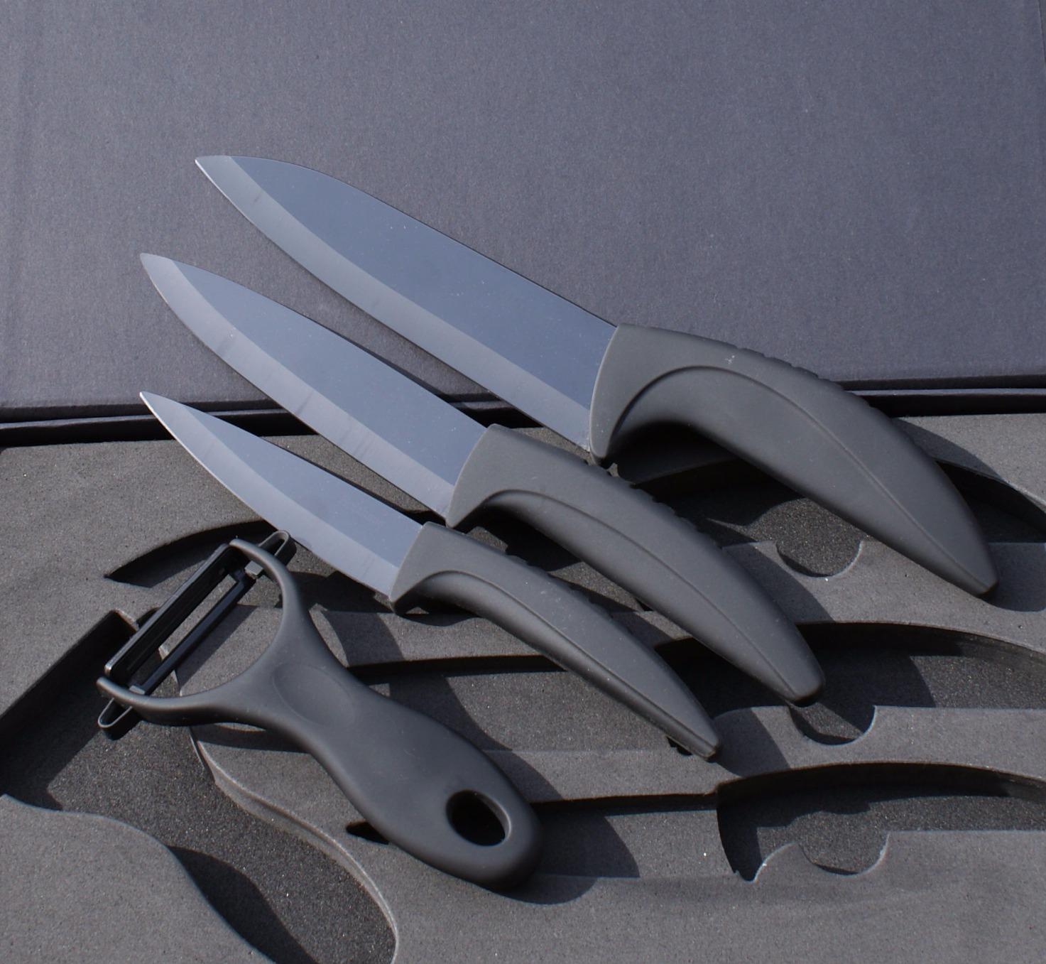 Amazon.com: 4-Piece Ceramic Kitchen Knife Set With 6" Chef's 5" Utility ...