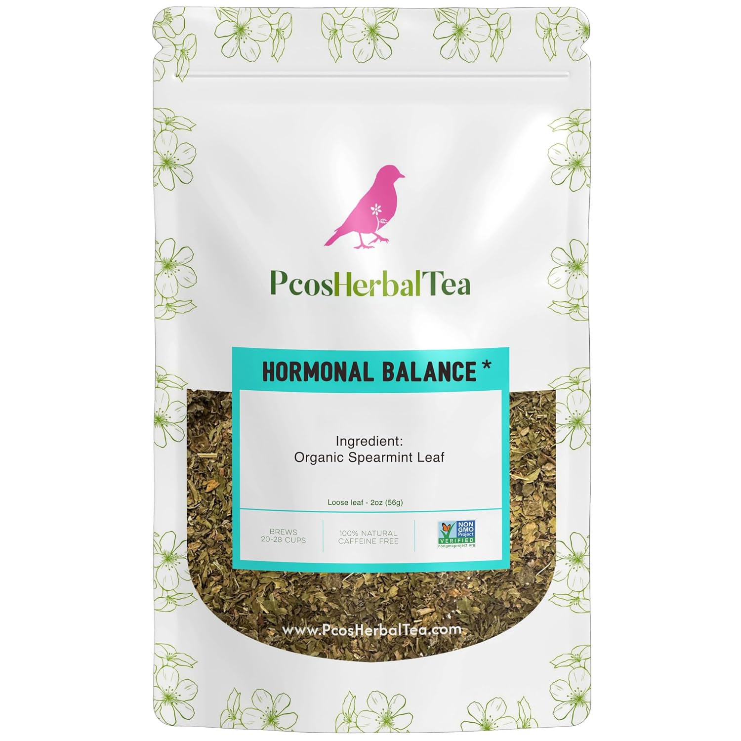 Amazon.com : Organic Spearmint Hormonal Balance Tea – Refreshing Loose ...