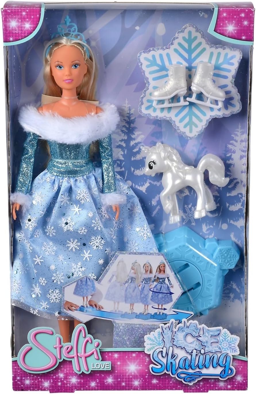Simba 105733631 Steffi Love Ice Skating, speelpop als winterprinses met ...