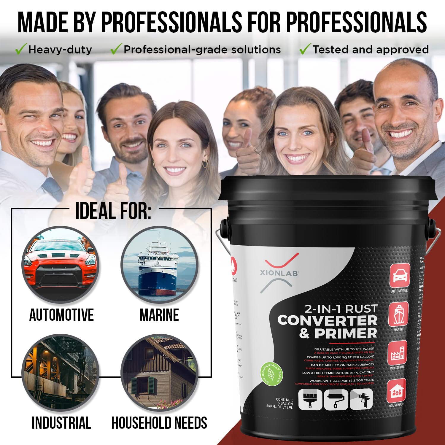 Buy 2 in 1 Rust Converter & Metal Primer - Covers Up to 4X More ...