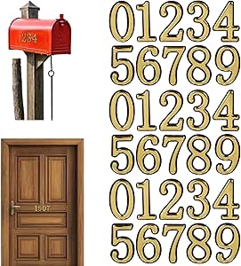 Amazon.com: Giantree 30 Outdoor 2-Inch Mailbox Numbers, 0-9 Gold ...