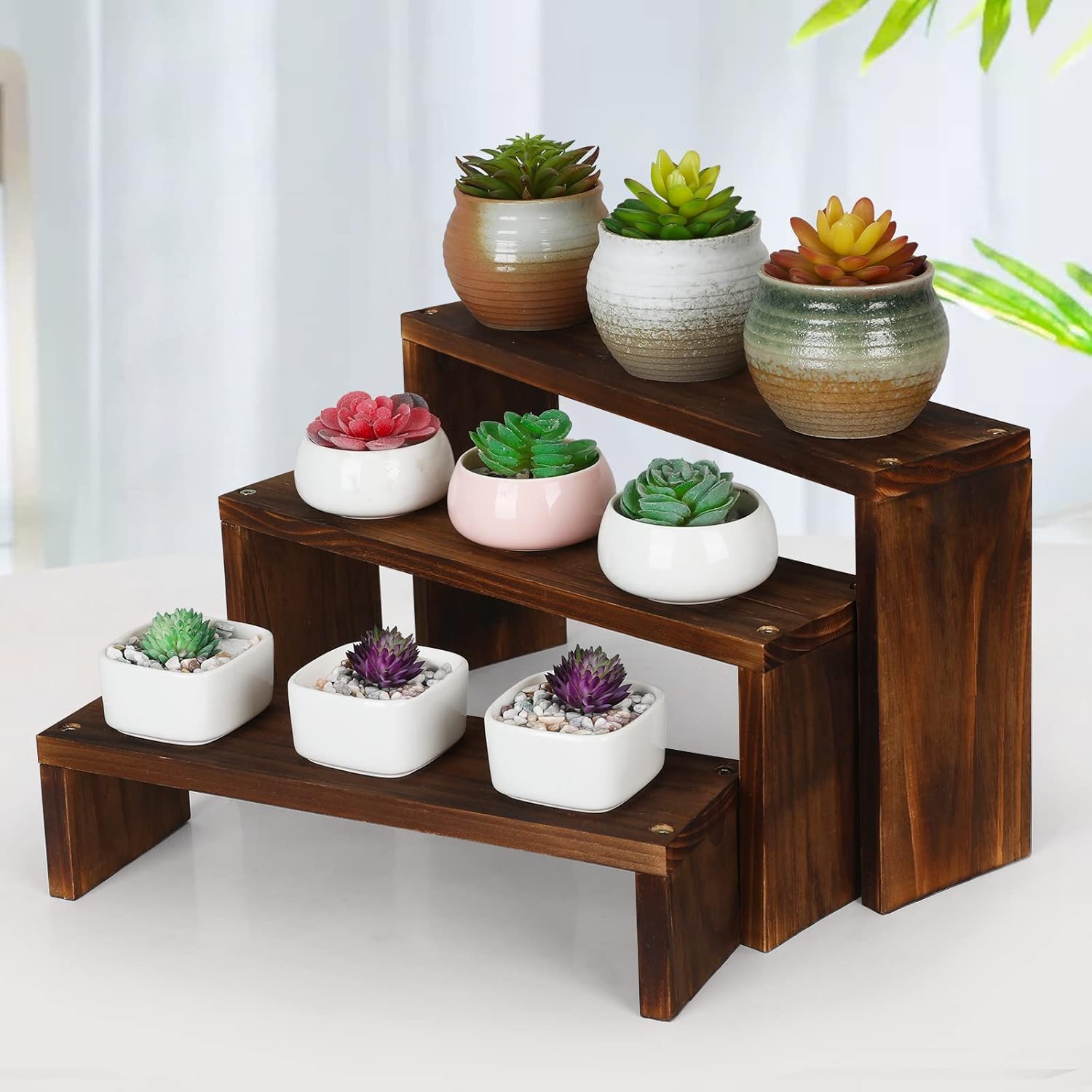 Amazon.com : COOGOU Desk Plant Stand Windowsill Plant Shelf 3 Tiers ...