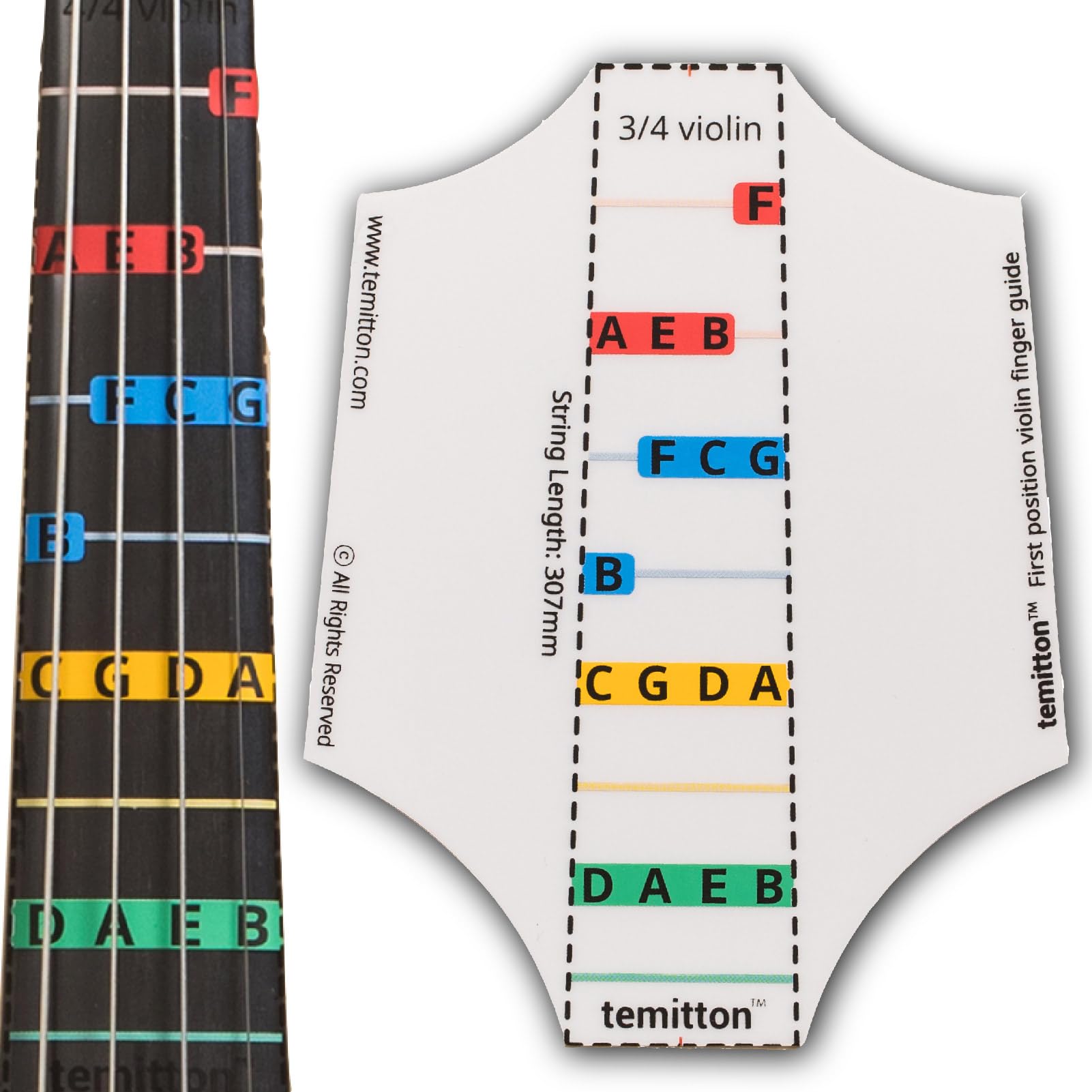 Amazon.com: Non-Adhesive Violin Finger Guide for Adult/Kids Beginner ...