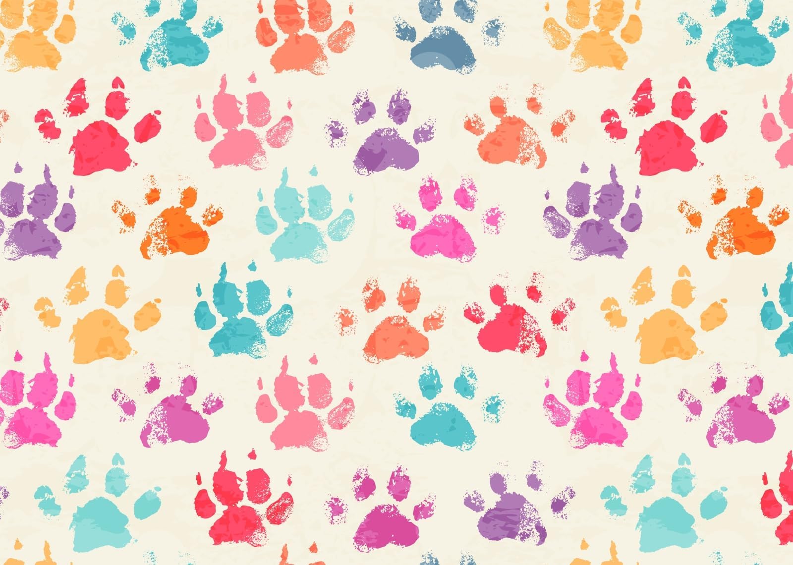 Amazon.com : CORFOTO 7x5ft Fabric Messy Dog Paws Print Backdrop for ...