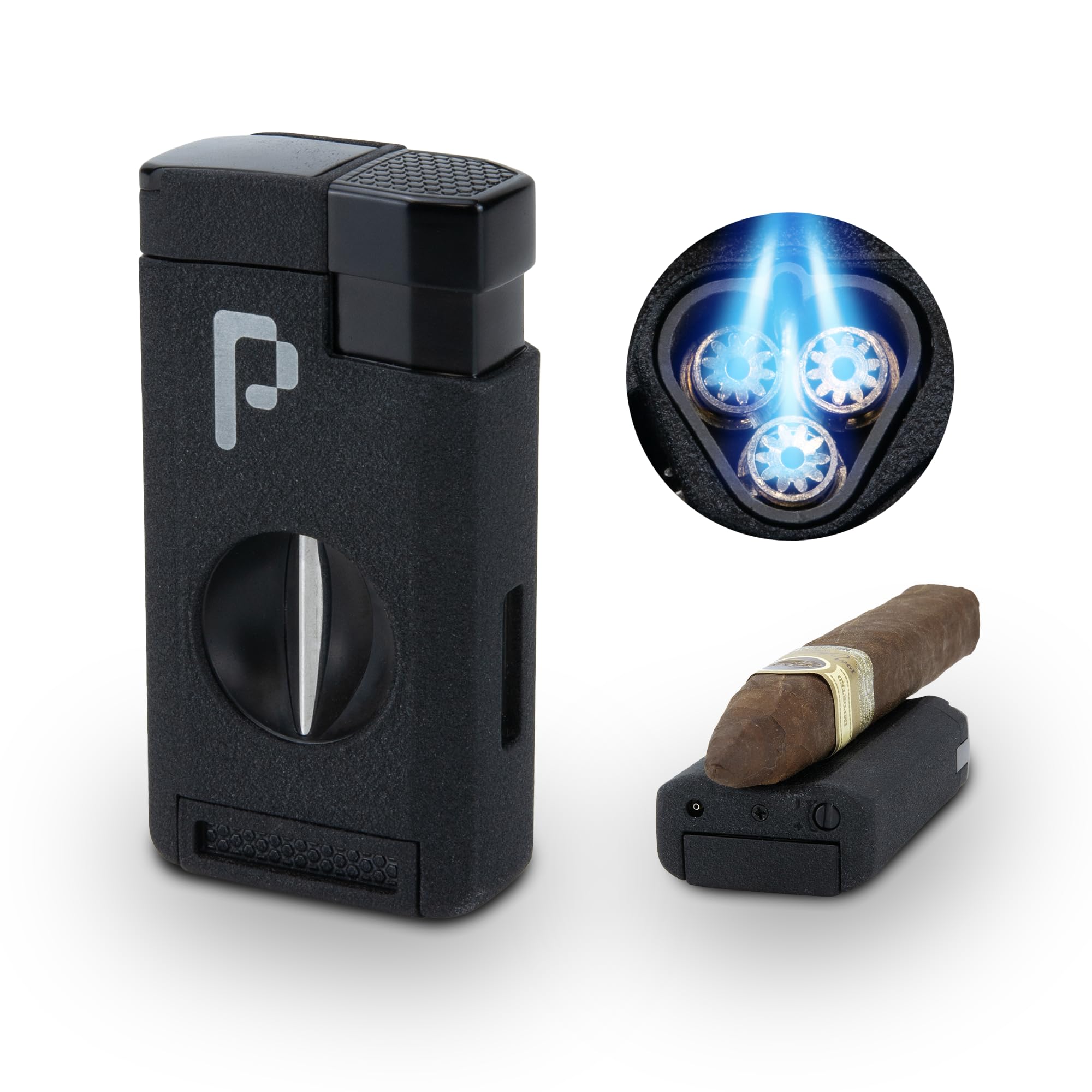 Amazon.com: Pocket Lighter for Cigars - 3 Torches with V Cutter by ...