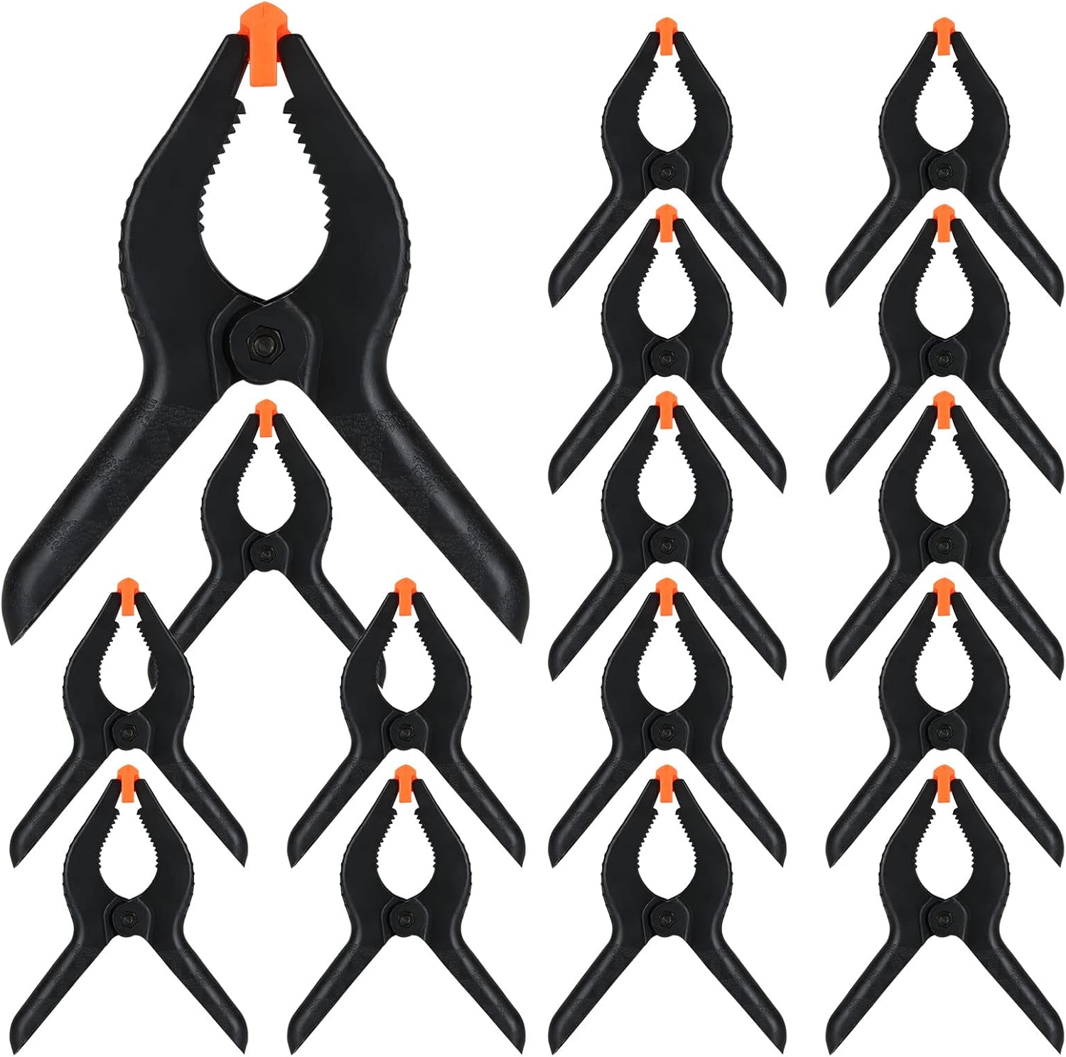 AKOLAFE 16PCS Spring Clamps for Woodwork 6 Inch Plastic Spring Clips ...