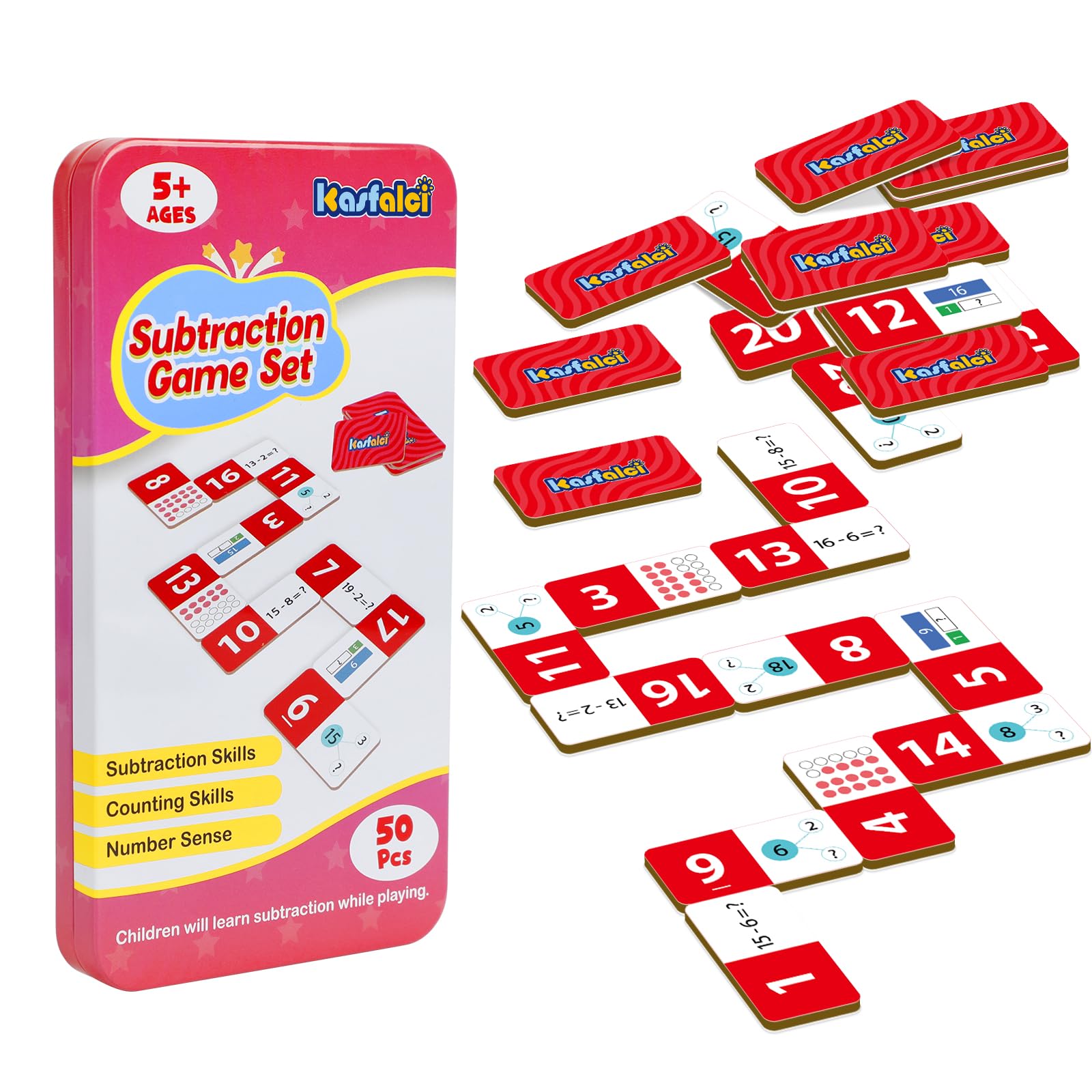 Snapklik.com : Subtraction Dominoes Set,Math Manipulatives Games For ...