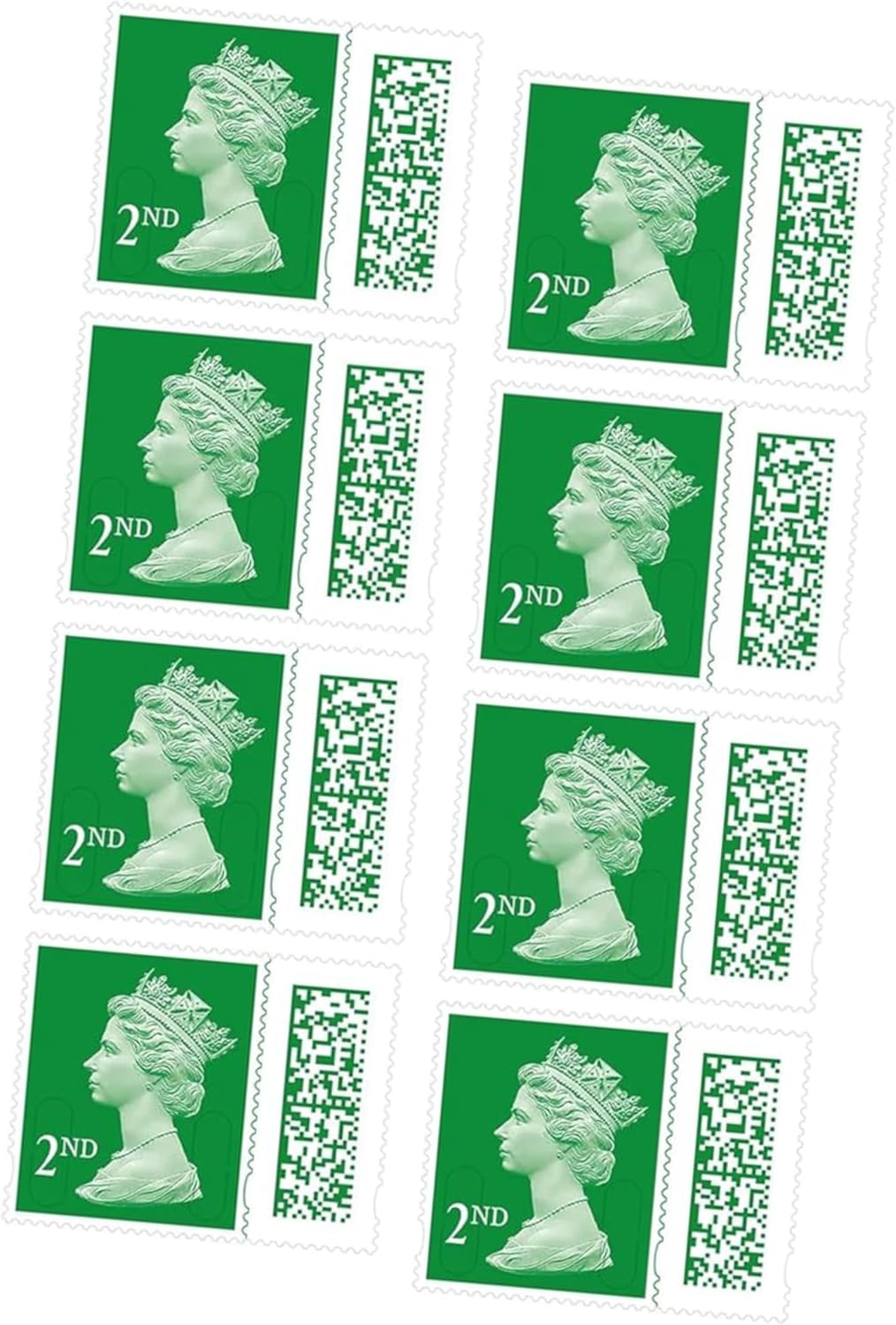 8 x Stamps | 2nd Class | UK Mail Barcoded Stamps 8 Pack - UK Letter ...