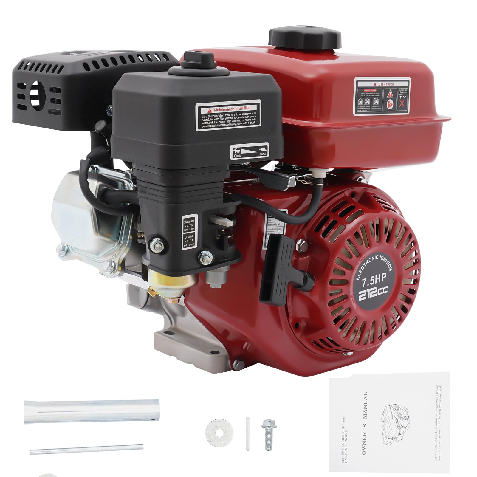 Buy 7.5HP Engine Horizontal Shaft 212cc 4 Stroke Go Kart Engine Motor ...