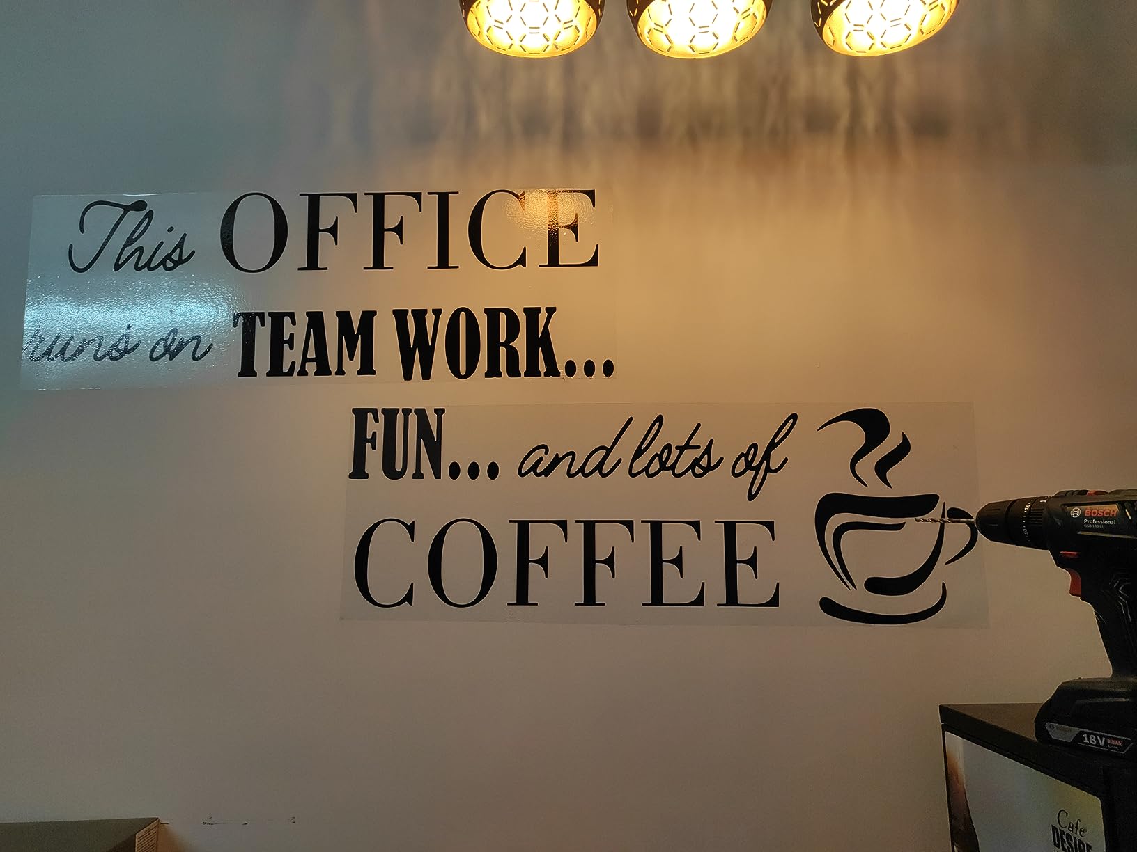 marvellous The Office Runs on Teamwork. Fun and Lots of Coffee Wall ...